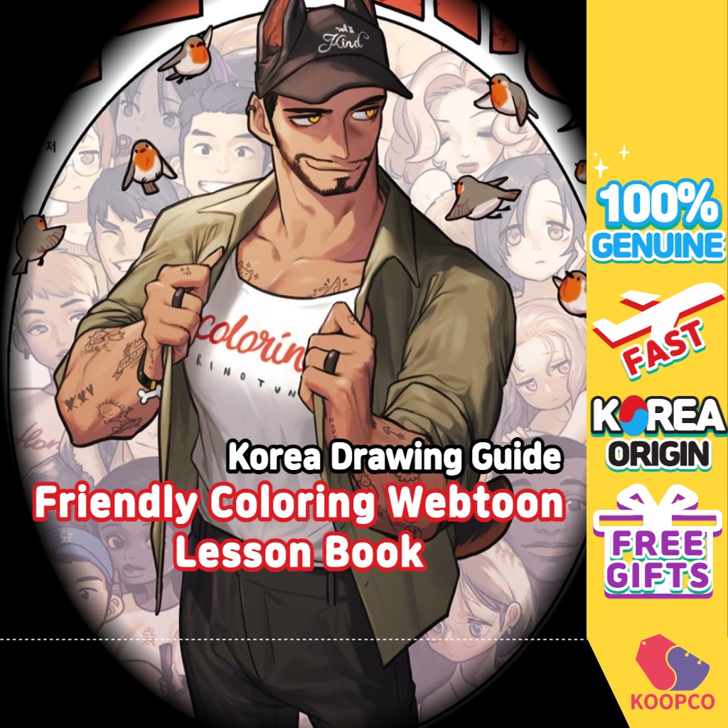 Friendly Coloring Webtoon Lesson Book / Drawing Guide Book / sketch ...