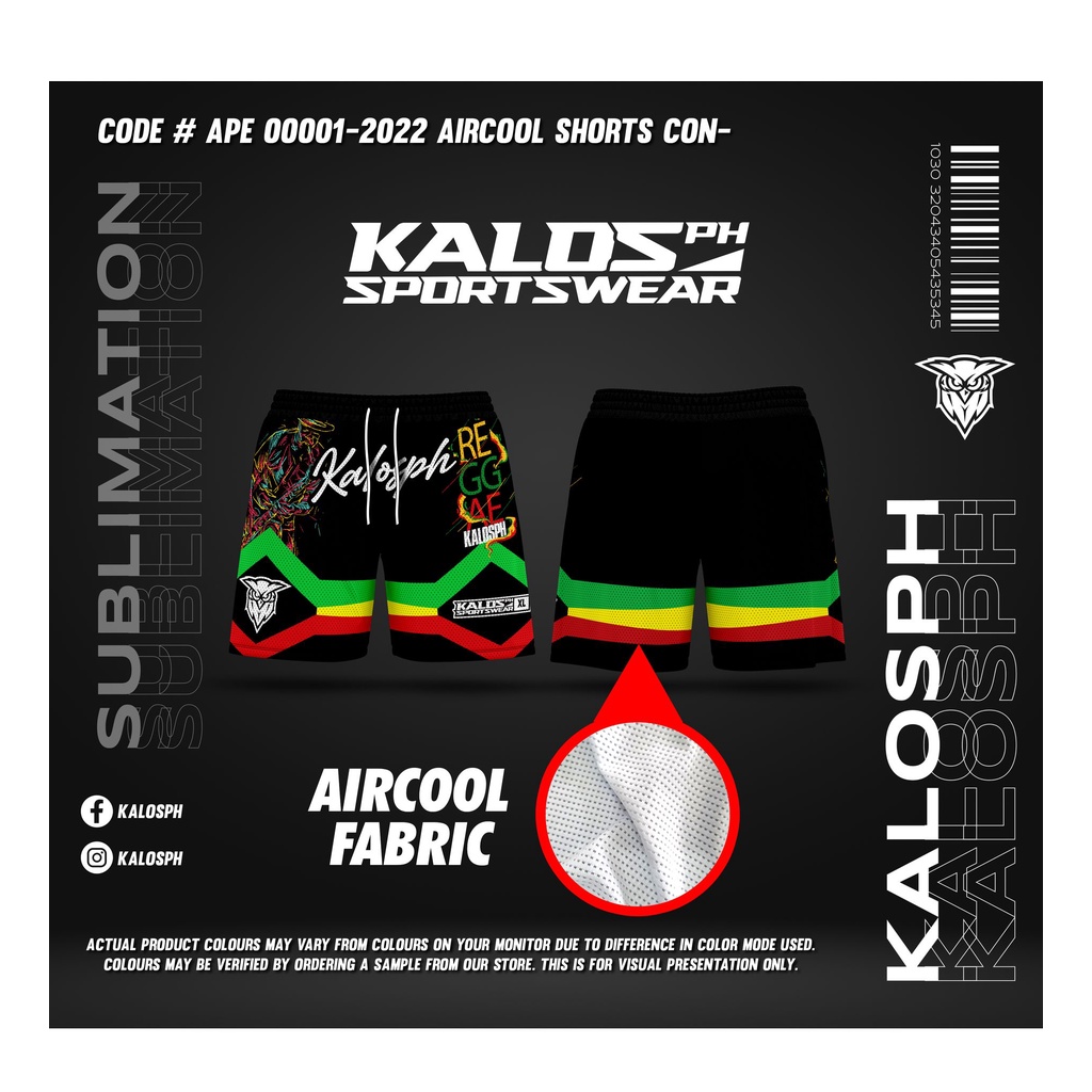 KALOSph AIRCOOL SHORTS CONCEPT CODE # APE 00001-2022 | Shopee Philippines