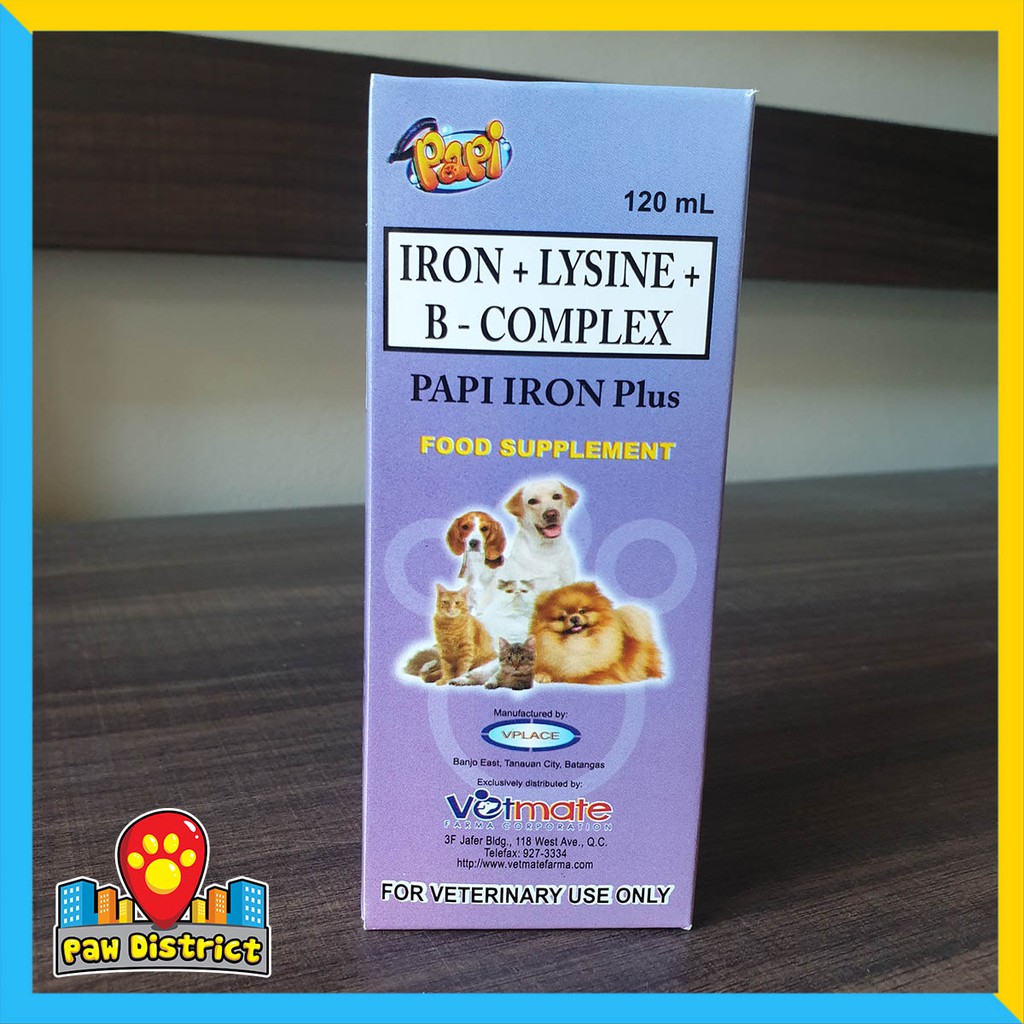 PAPI BION IRON Plus Food Supplement for Dogs and Cats 120ml | Shopee ...