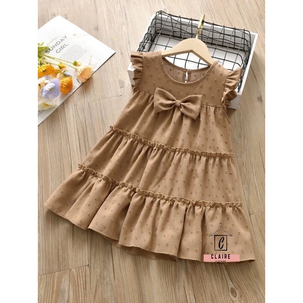 Claire Kids Girls Front Ribbon Dress 42050# | Shopee Philippines