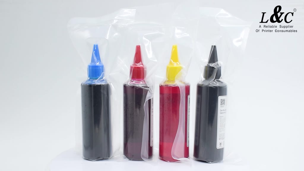 L&C Dye Ink UV Ink 100ml 4 Colors Universal Dye Ink for Inkjet Printers ...