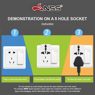NSS UNIVERSAL ADAPTER WITH ROUND PIN POWER ADAPTER Plug Electrical ...