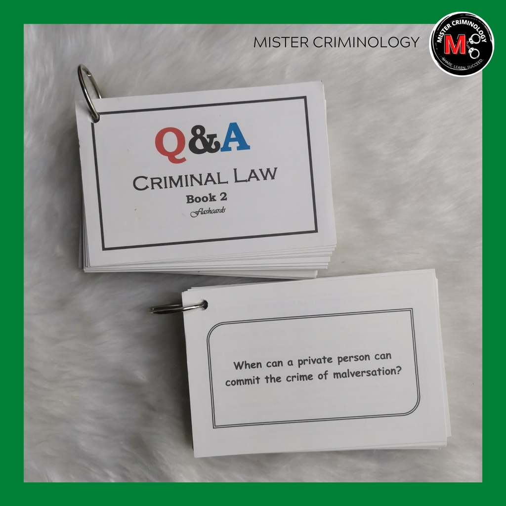 Flashcards - Q&A Criminal Law Book 1 and 2 | READ DESCRIPTION ...