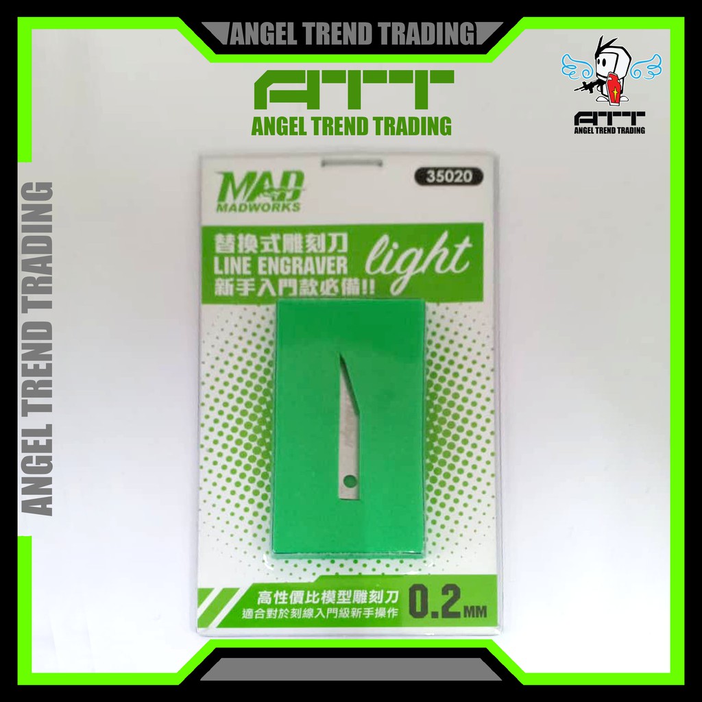 MADWORKS 0.2mm LINE ENGRAVER LIGHT CHISEL (Gunpla Airbrush Model Kit ...