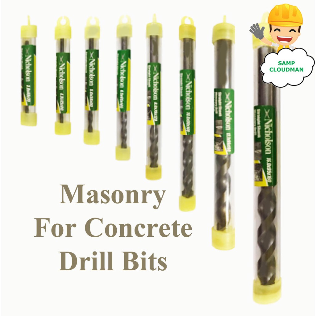 Original Masonry Drill Bits for Concrete 1/8 5/32 3/16 1/4 5/16 3/8 1/2 ...
