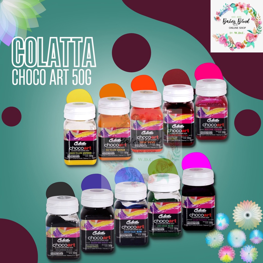 Colatta ChocoArt Oil Based Food Coloring 50grams | Shopee Philippines