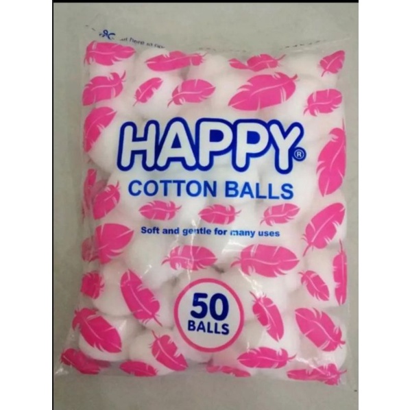 Happy Cotton Balls 50 pcs,150pcs/300pcs | Shopee Philippines
