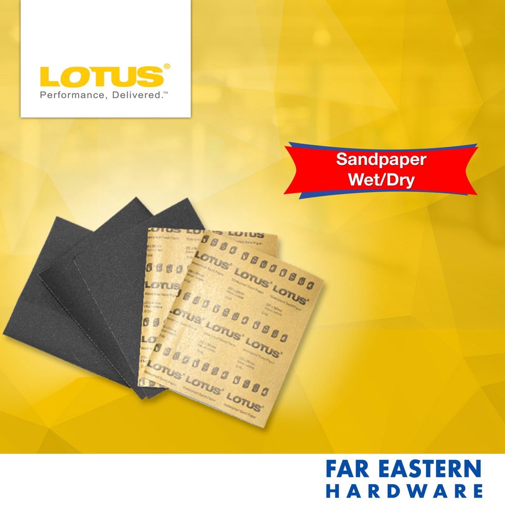 LOTUS Waterproof Sand Paper Sandpaper #60 #80 #120 #240 #400 #1000 LTHT ...