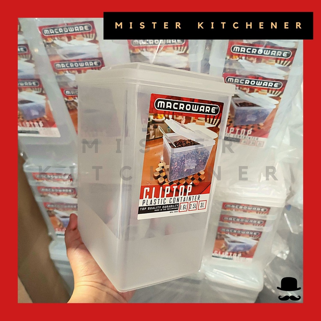 (set of 3) CLIPTOP MACROWARE/KLIPTOP SUNNYWARE PLASTIC FOOD CANISTER CONTAINER KLIPTOP | Shopee ...