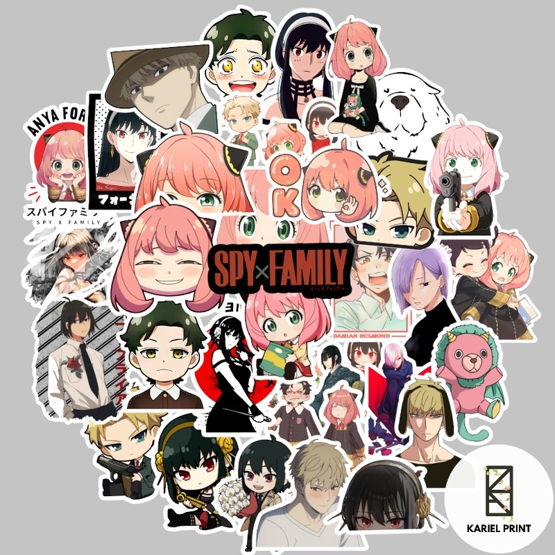 33pcs Spy Fam Graffiti Laminated Stickers [33pcs/1.8 inches Water proof ...