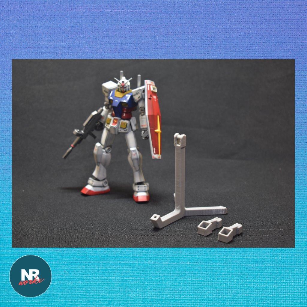 Gunpla Wall Mount Wall Base For HG MG 3D Printed (Hook and Gunpla are ...