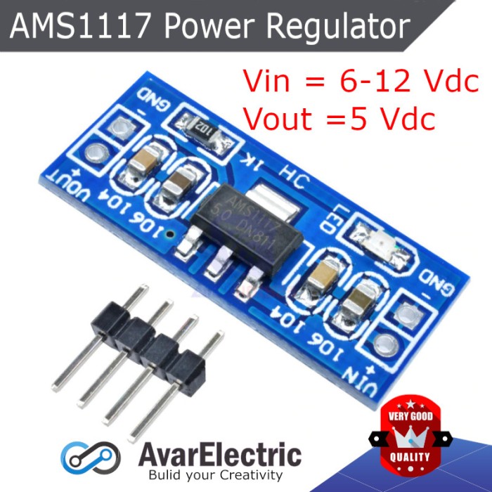 Ams1117 5v Regulator Step Down Module Power Supply Adapter Ams 1117 ...