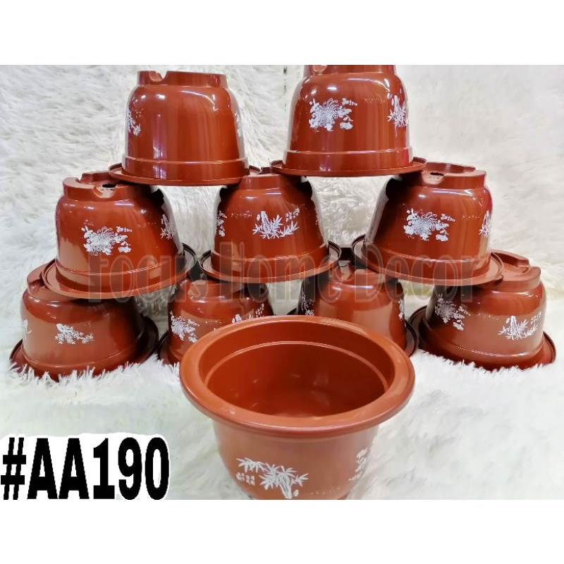 10PCS Brown Plastic Flower Planter Pots Made of High Quality Plastic ...