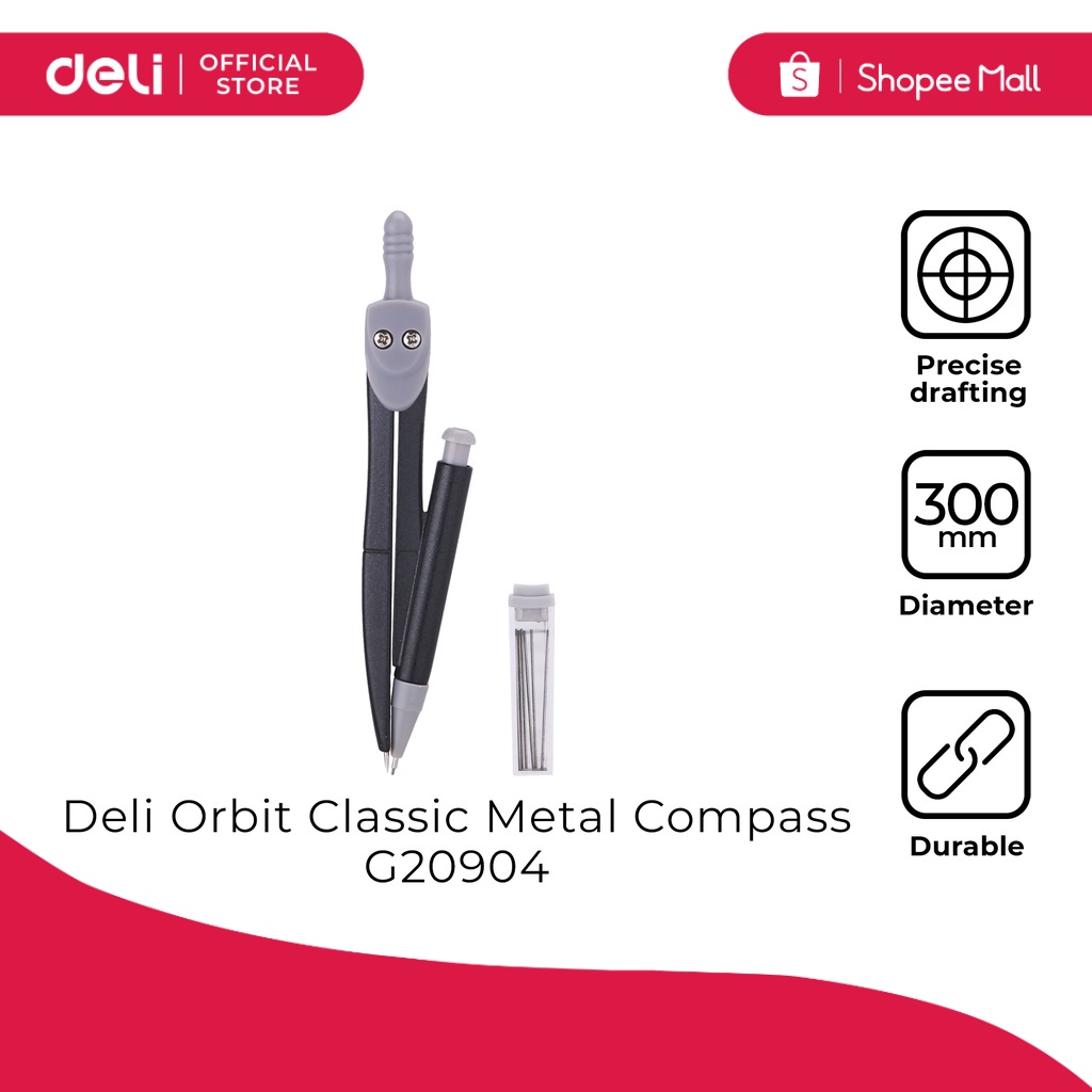 Deli G20904 Orbit Classic Metal Compass [79G20904] | Shopee Philippines