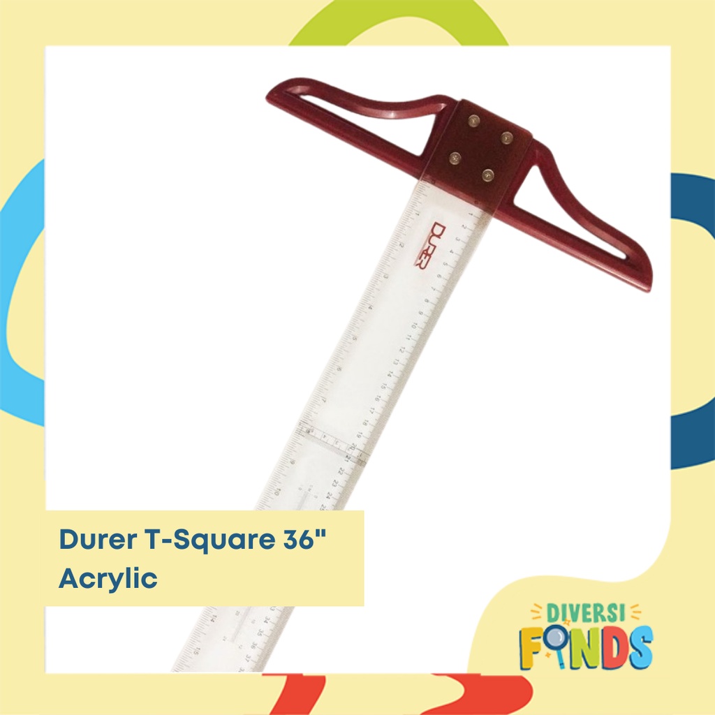 DURER (Previously Rotring) T-Square Wood or Acrylic - 24" or 36"- WITH ...