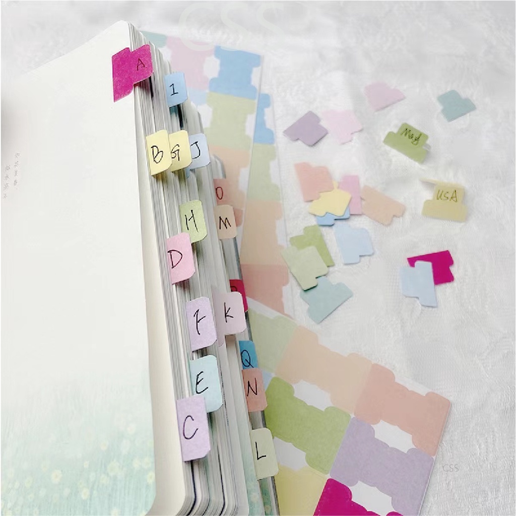 CSS 12Pcs/Set Writable Color Index Classification Label Self-adhesive ...