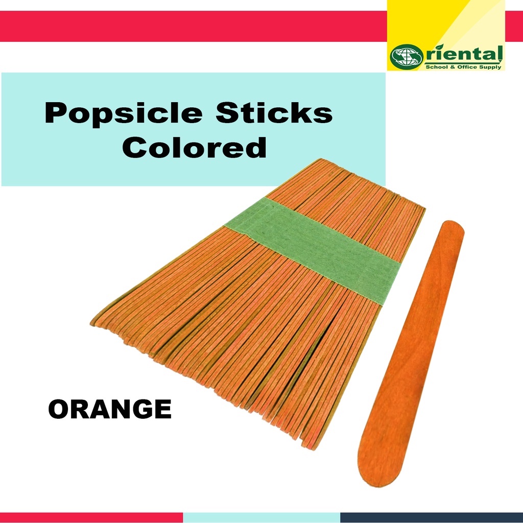Jolly Popsicle Sticks 50 pcs per pack / Colored - Natural Color ...