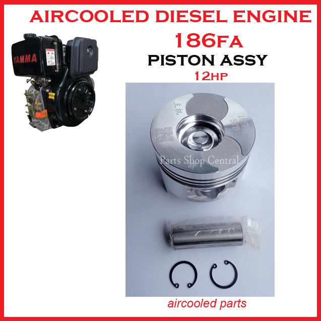 Piston Assy 186fa 12HP for Aircooled Diesel Engine Yamma, Kingstone ...