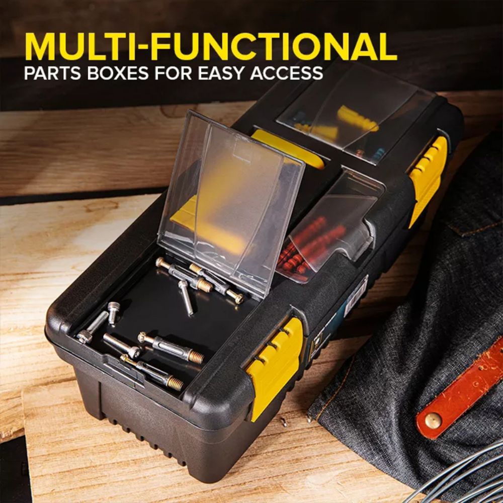 Deli (12/13/14/15 Inch) Tool Box Heavy Duty Plastic Tool Storage Box ...