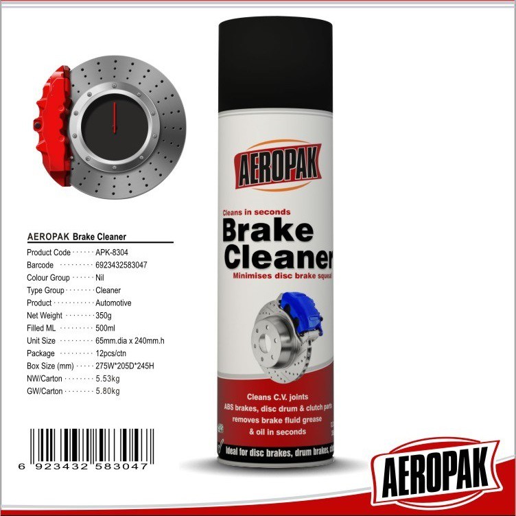 Aeropak Car Brake Cleaner For Brake System 350g Brake Cleaning ...