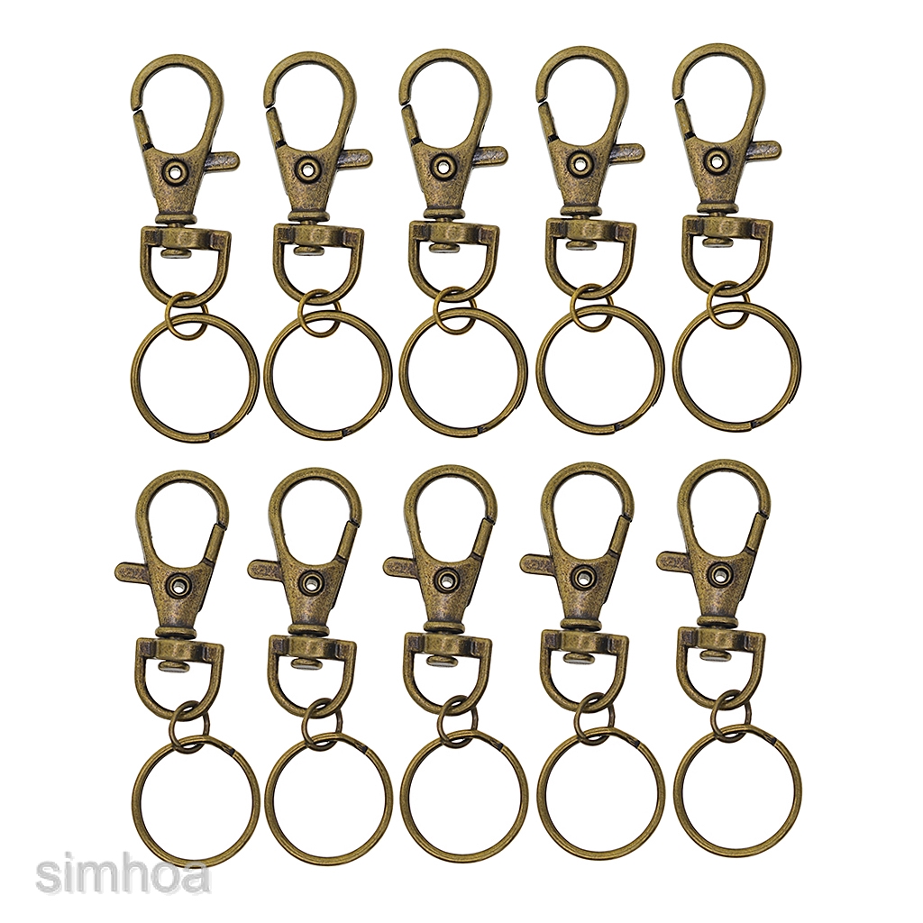 10 Pack Clasps Lanyard Hook Lobster Claw Clasp with Key Rings | Shopee ...