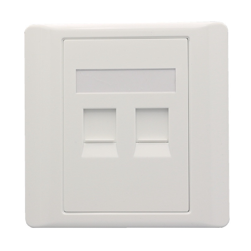 RJ45 2 port Toolless Keystone Jack Wall Faceplate 86 type Cat6 | Shopee ...