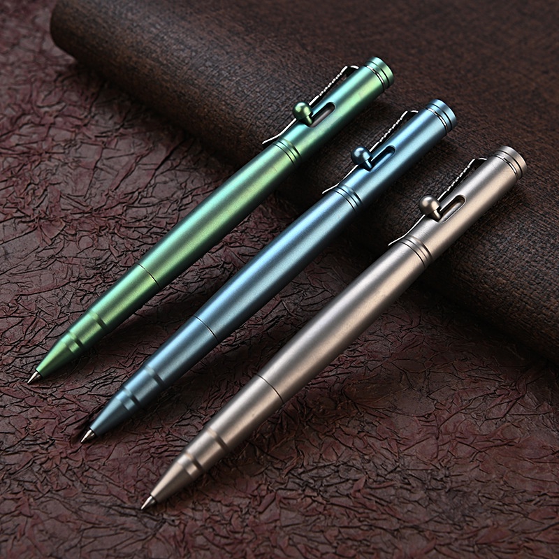 CNEDC Silver/Green/Blue Titanium Alloy Pen Gel Pen Metal Business ...