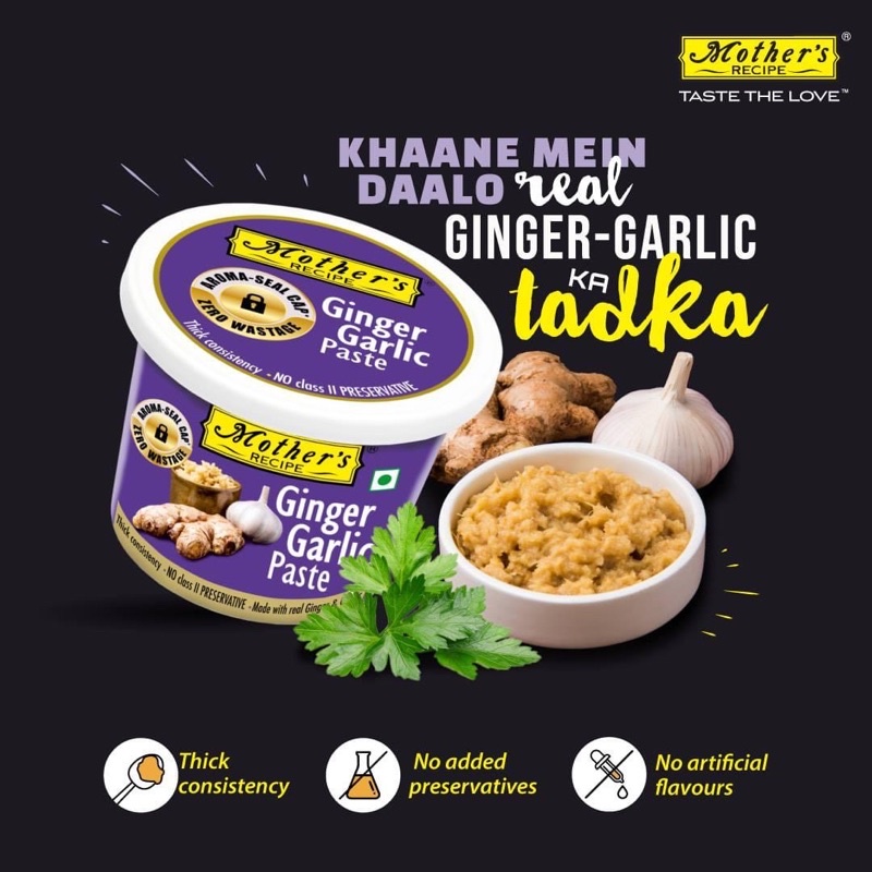 Mothers Recipe Ginger Garlic Paste Tub | Shopee Philippines