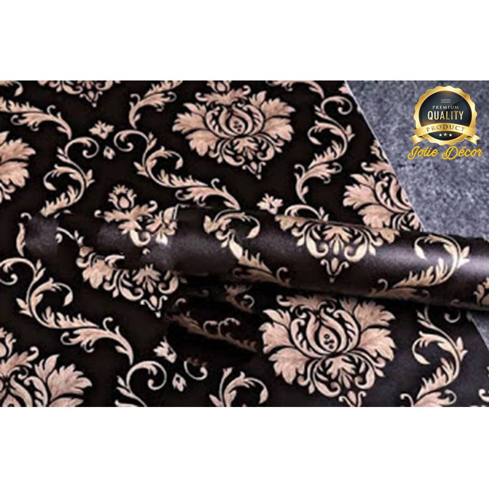 Wallpaper Sticker - Batik Gold Basic Black (45 cm X 10 M) | Shopee ...