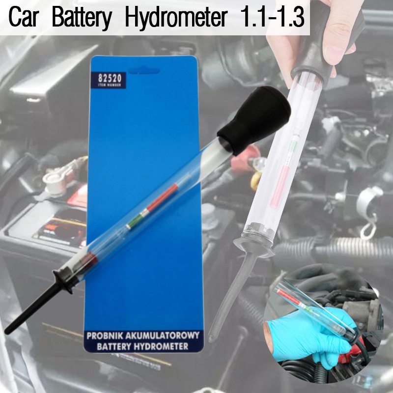 Car Battery Hydrometer 1.1-1.3 Acid Electrolyte Flooded Suction Colored ...