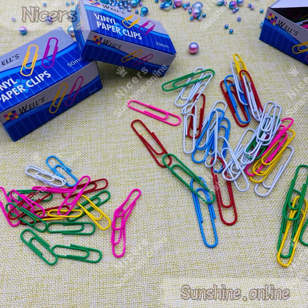 33mm 50mm Well's Vinyl Paper Clips | Shopee Philippines