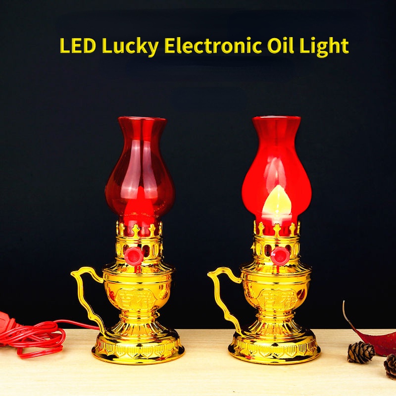 LED Plastic Lucky Light Altar Lamp Wedding Lamp Solicit Wealth Lantern ...