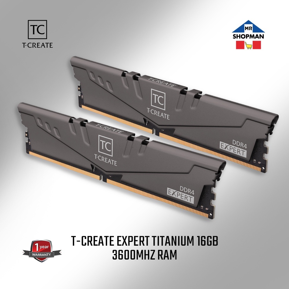 Teamgroup TCreate Expert Titanium 16GB 3600MHZ 2x8Gb DDR4 RAM T Create ...