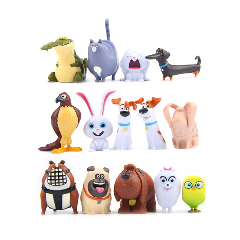 14pcs/Set The Secret Life Of Pets Max Snowball Duke Chloe Gidget Action ...