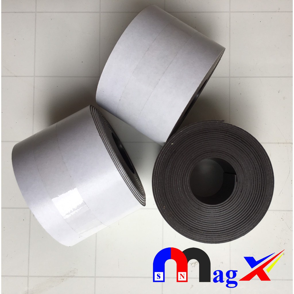 Flexible Magnet Roll 3m x 5cm x 1mm Long - With Adhesive Tape Coating ...