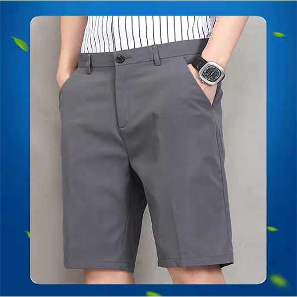 Plain Gray Casual Formal Shorts for Men Cotton Soft A811 (JF) | Shopee ...