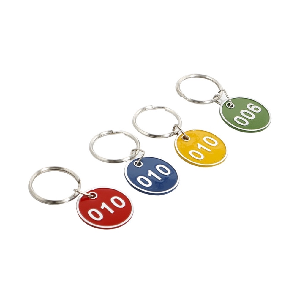 20pcs Metal Numbered Tag With Key Ring Aluminium Sequential Numbers ...