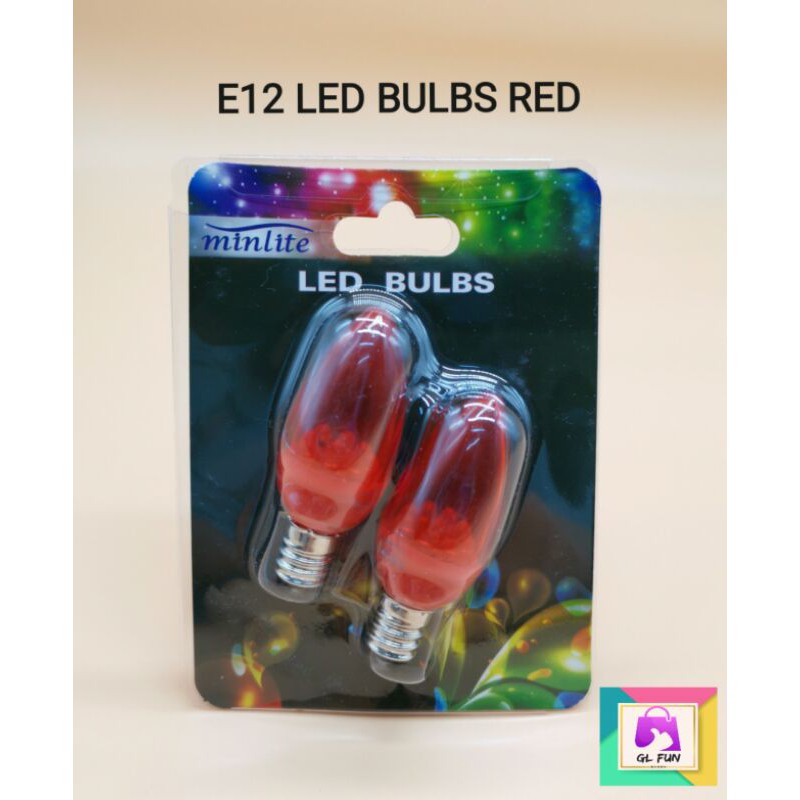 Minlite E12 Led Bulb Red (2pcs) | Shopee Philippines