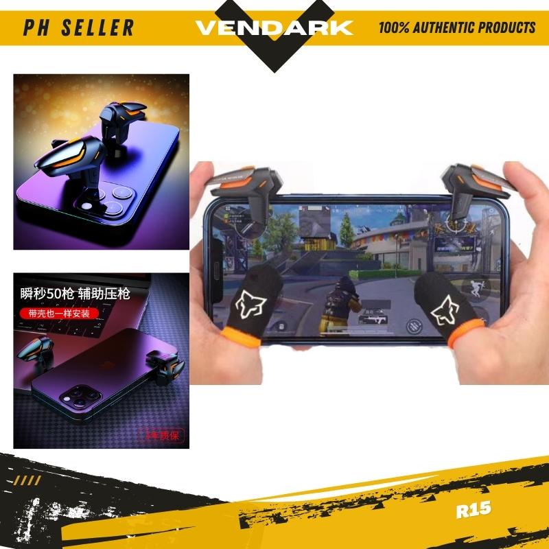R15 Mobile Gaming Trigger Smart Fire Button Aim Key L1R1 Shooter ...