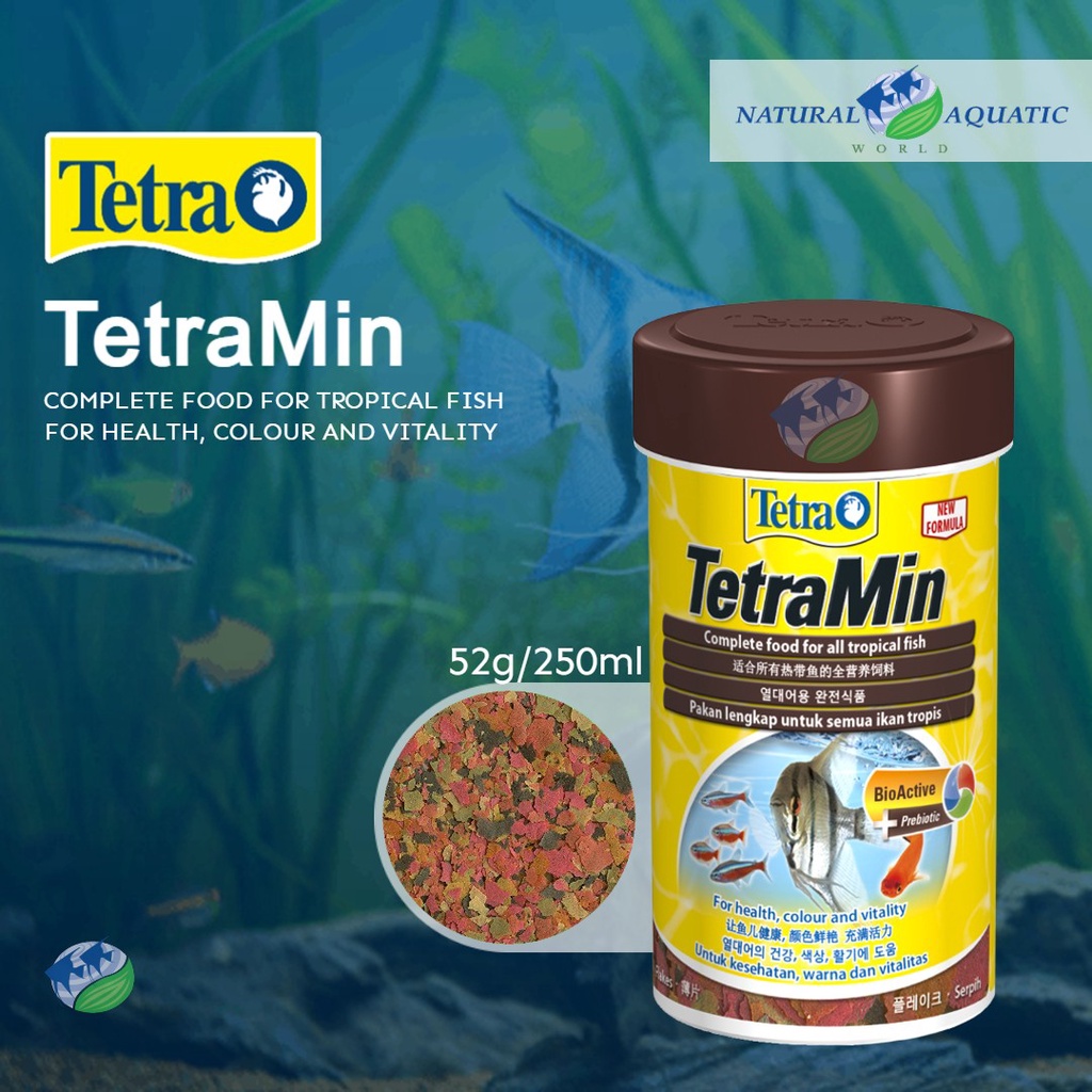 Tetra TetraMin (52g) Complete food for all Tropical Fish | Shopee ...