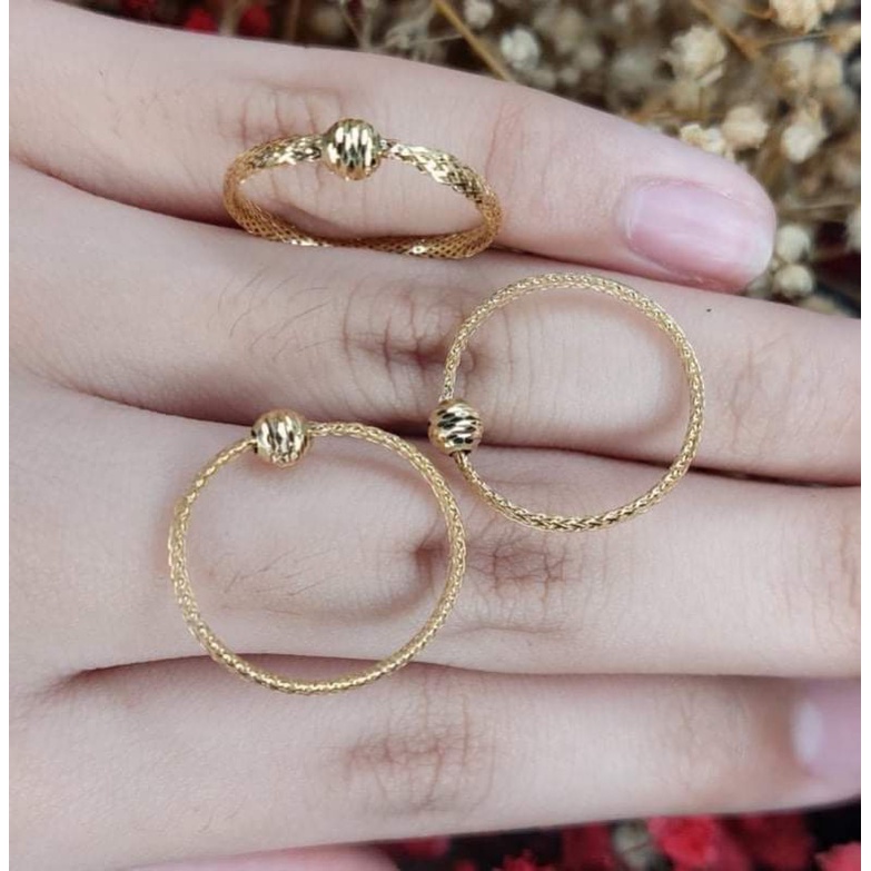 18K Saudi Gold SOFT RINGS ️ PAWNABLE & COD 4.5 to 12 | Shopee Philippines