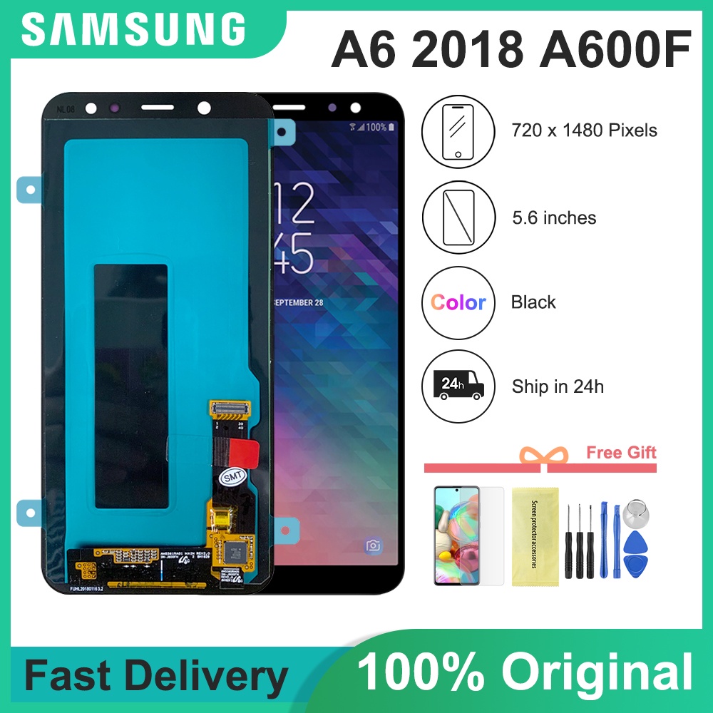Original For SAMSUNG Galaxy A6 2018 A600 LCD A600F A600FN A600G/DS LCD Display Module + Touch ...