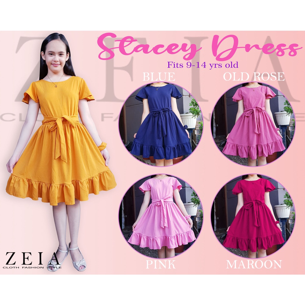 ZEIA STACY KIDS BELL SLEEVE DRESS IN SOFT FABRIC | Shopee Philippines