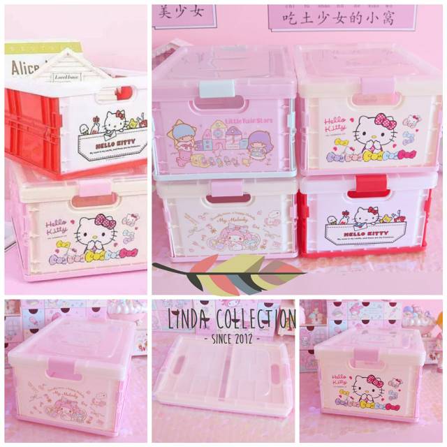 Hello Kitty Box, Character Box, Hello Kitty Plastic Folding Box ...