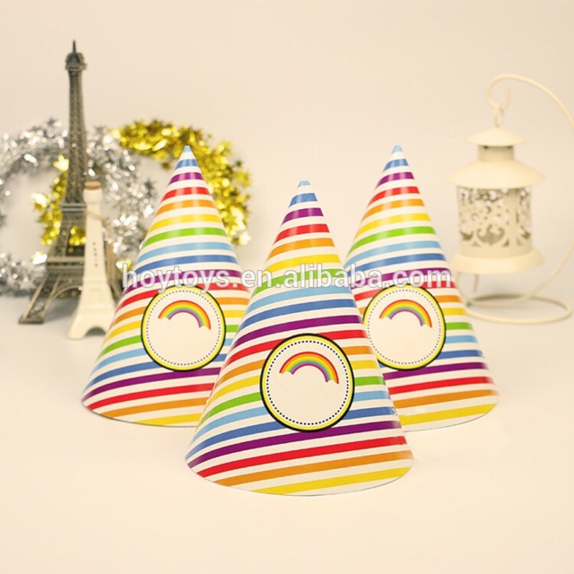 Rainbow cone party hats (10 pcs per pack) | Shopee Philippines