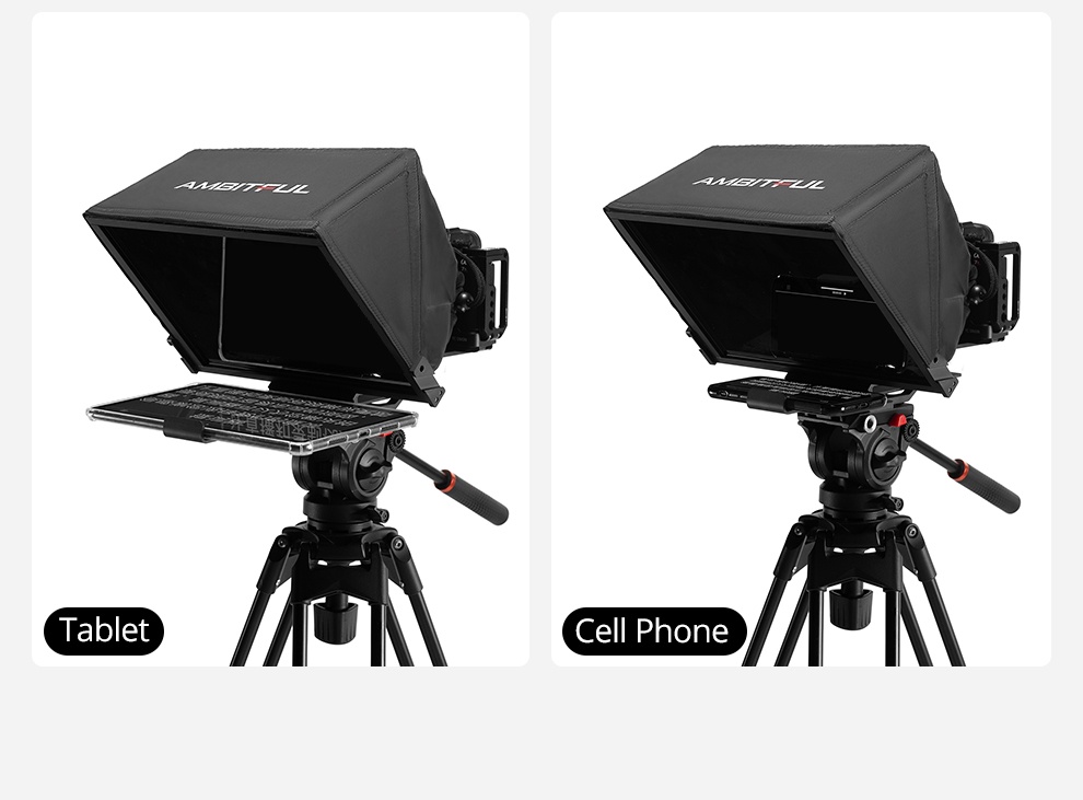 AMBITFUL T14 Big Screen Prompter Professional Interview Foldable ...