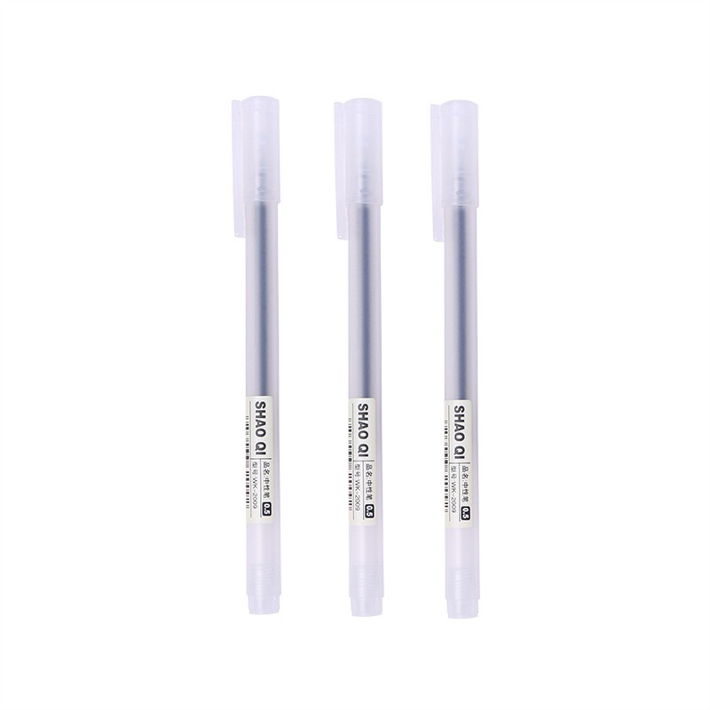 MUJI Ins Style Neutral Pen Black Gel Pen Frosted Full Needle Tube 0.5mm ...