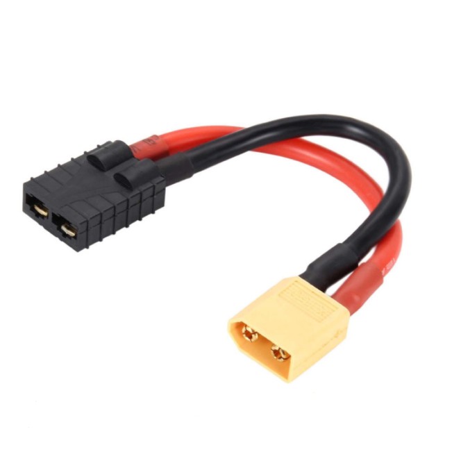 Male XT60 Connector to Female TRX Traxxas Plug Adapter Silicone 12AWG Cable Wire | Shopee ...