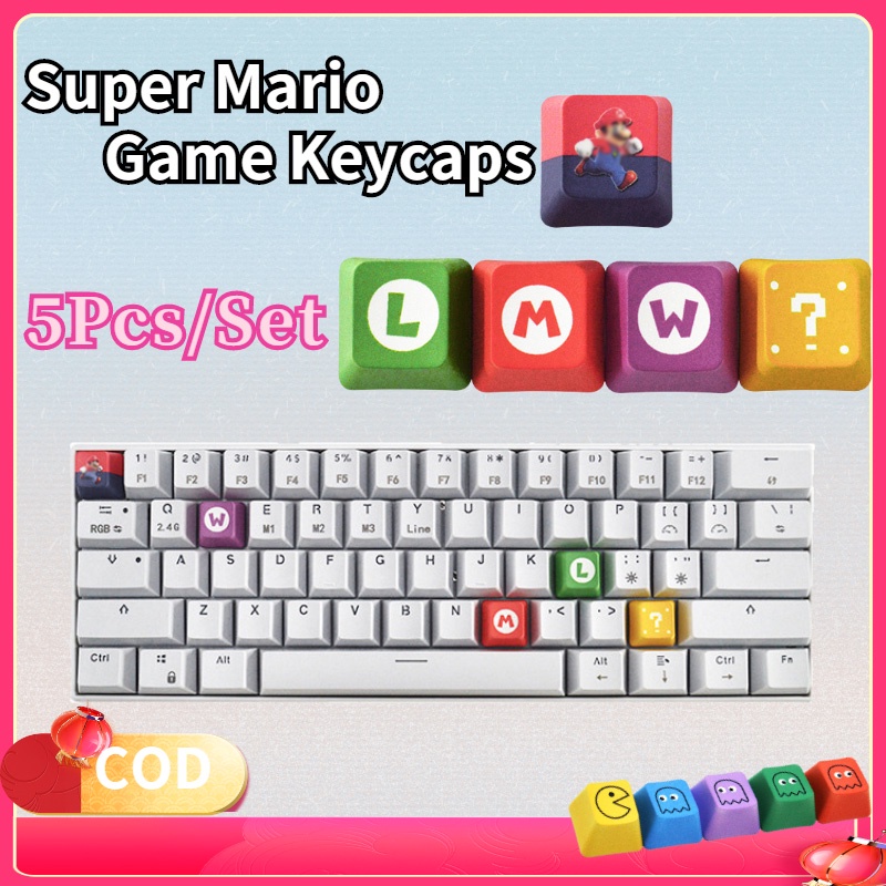 keycaps for mechanical keyboard keyboard caps PBT Color Mario Pac-Man ...