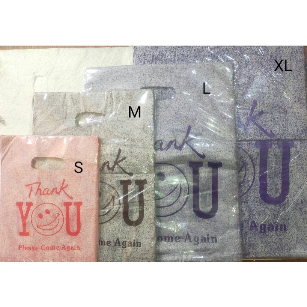 Printed Plastic Bag Random Color S M L XL 100s | Shopee Philippines